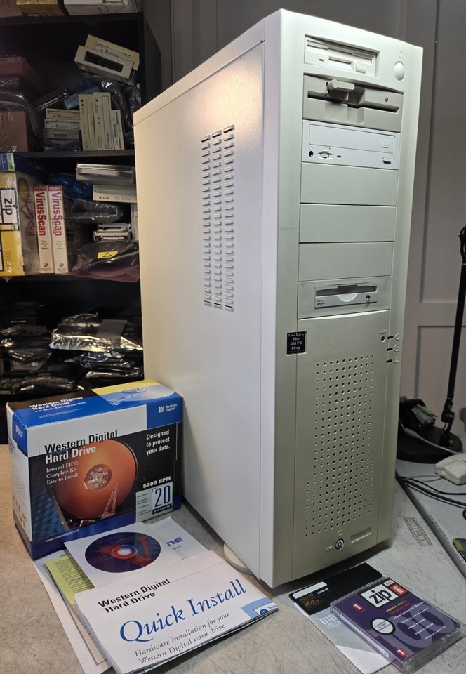 Windows 98 95 Gaming Computer 3DFX Voodoo AWE64 3.5 5.25 Floppy CDRW ...