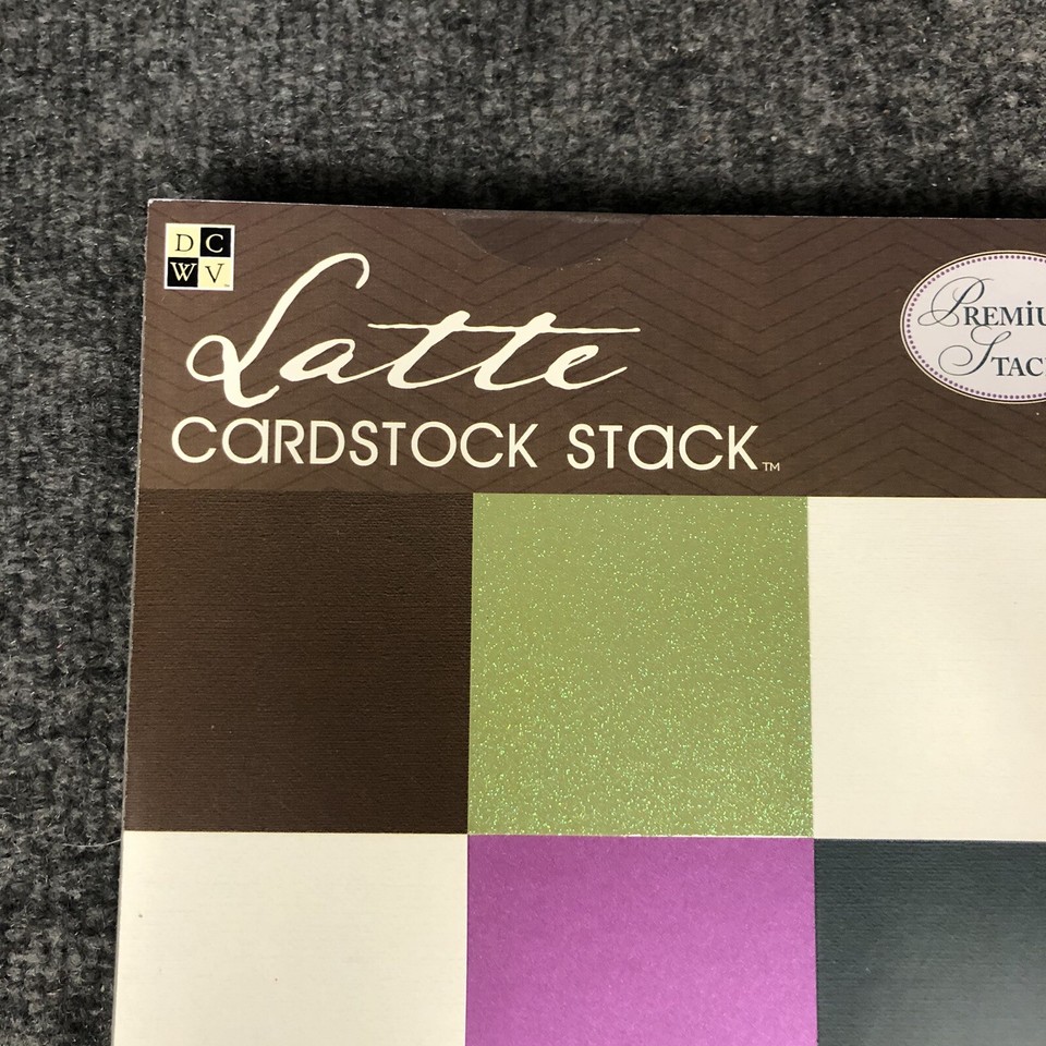 DCWV Latte Cardstock Stack Metallic, Glittered, Textured 12x12 48pk ...