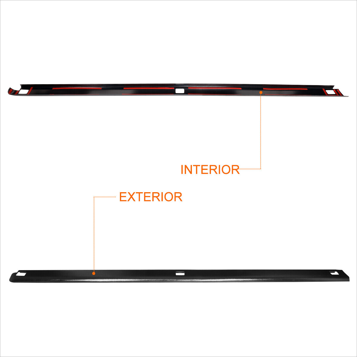 For 80-97 Ford F150 F250 F350 8' Truck Bed Side Rail Molding Cap w/Tape ...