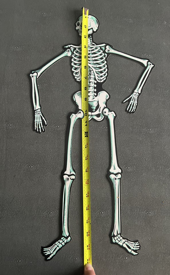 Beistle Co Die-Cut Jointed Skeleton Halloween Cut Out 22” Vintage 70’s ...