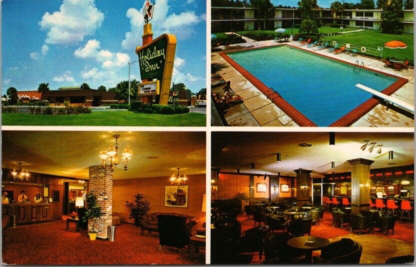 Waycross, Georgia Postcard HOLIDAY INN MOTEL Multi-View Roadside c1970s ...