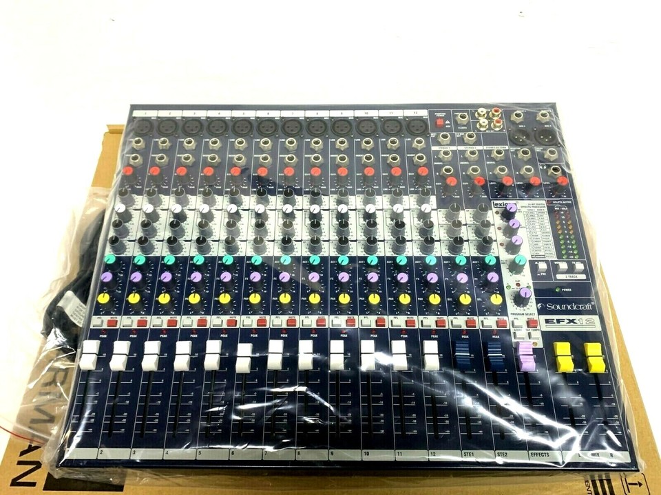 Soundcraft EFX12 12Ch Mixer W/Lexicon Effects/W Rack Ear #7524(One ...