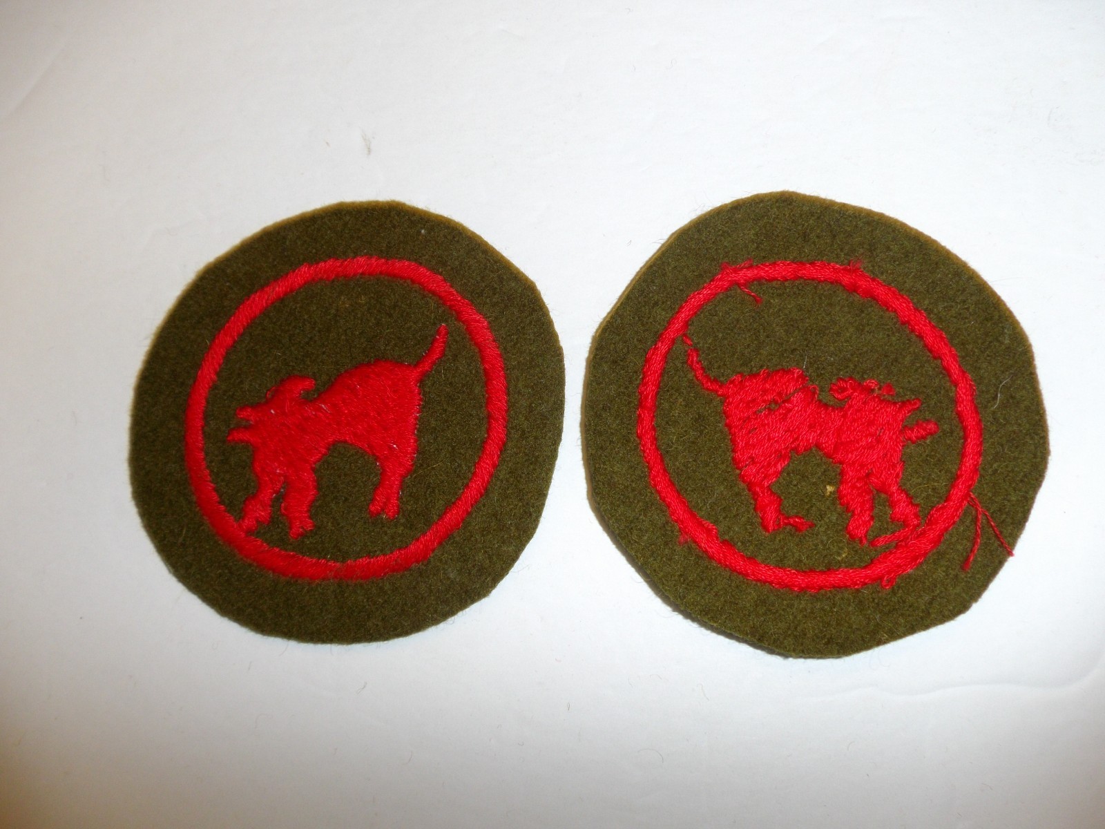 a0023 WW 1 US Army 81st Infantry Division Artillery Shoulder Patch Wild ...