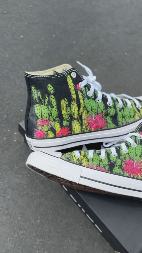 Customized Cactus and Succulents Converse Chuck Taylor Shoes for Men ...