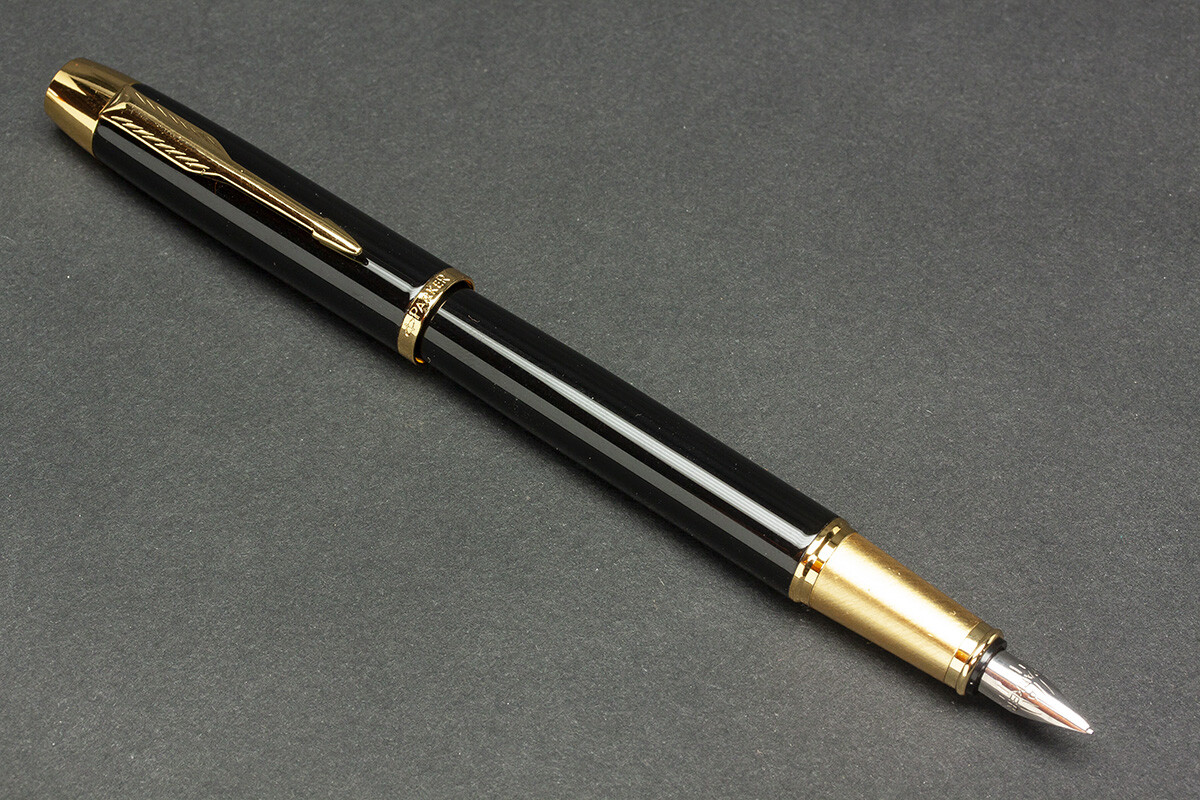 Parker IM Black with Golden Trim, Fountain Pen, Medium Nib 1760799 | eBay