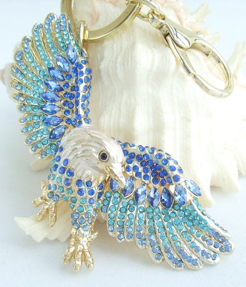 Unique Bird Eagle Keychain Pendant Rhinestone Crystal KP04717 | eBay
