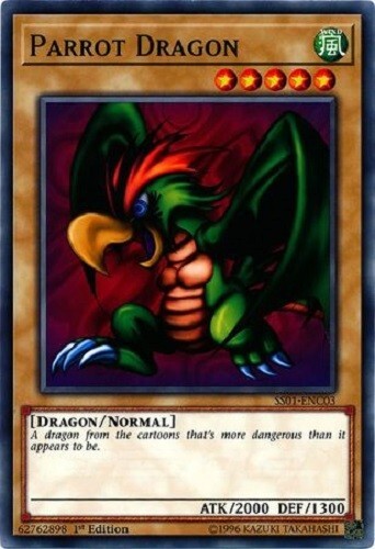 Yugioh - Parrot Dragon - 1st Edition - NM - Free Holographic Card | eBay