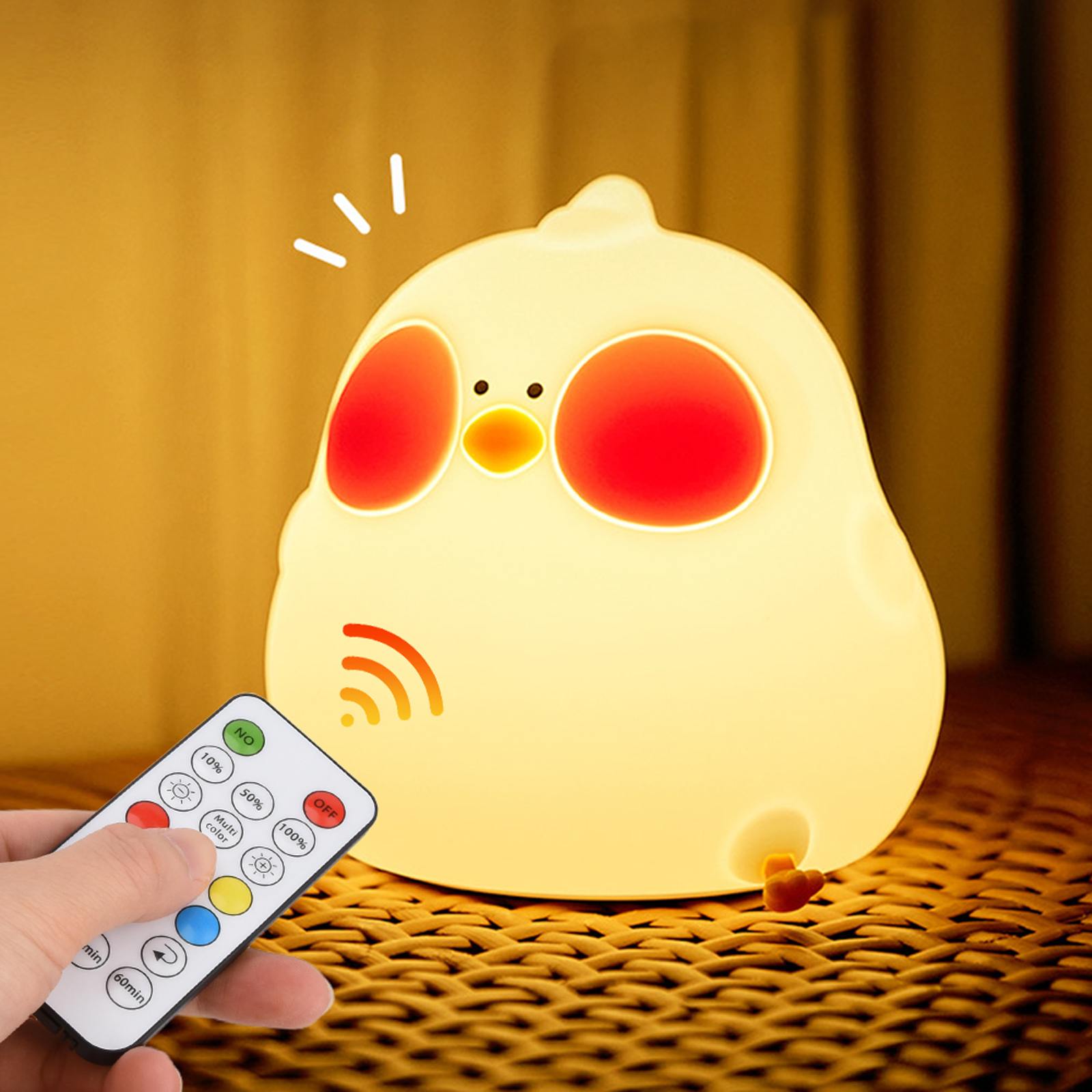 LED Night Light Eye Caring Remote Control For Kids Cute Chick USB ...