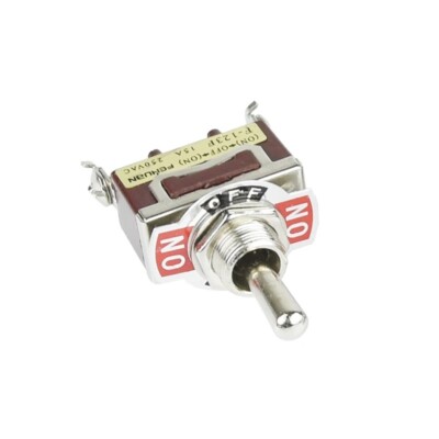3-Pin ON-OFF-ON Toggle Switch Spring Back Car 12V DC Momentary Metal ...