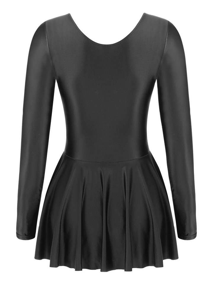 Women Oil Glossy Silky Micro Tight Dress Smooth Sheer Bodycon Dress ...