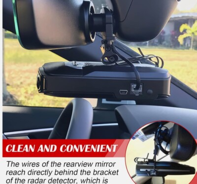 15” Mirror Plug Radar Detector Hardwire Kit – RJ11, Braided, Set of 3 ...