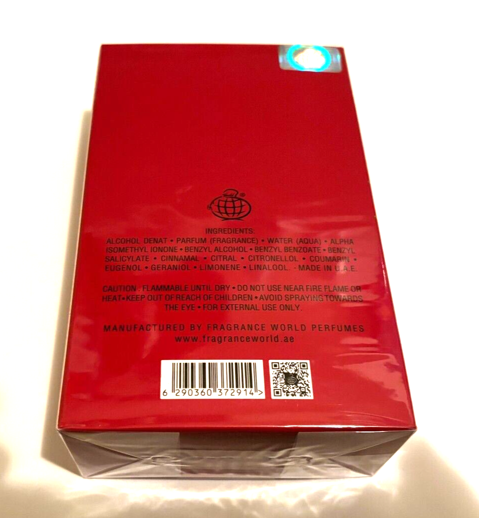 (A) Fragrance World Noble Red for Men . 3.4oz.EDP.NIB | eBay