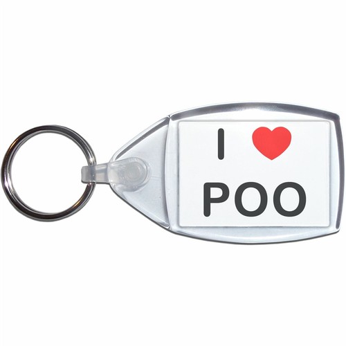 Poo I Love Heart Clear Plastic Key Ring (S, M or L) | eBay UK