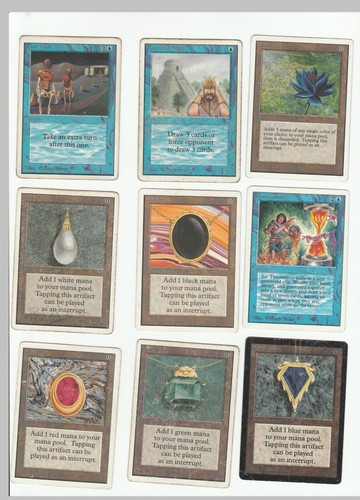 Power Nine Set Black Lotus Ancestral Time Walk mox Jet all nine cards ...