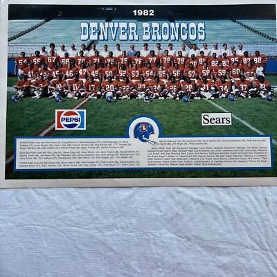 NFL 1982 Denver Broncos Team Picture Color with Names 8 X 10 Photo ...