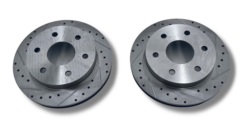 63-72 C10 Rear Disc Conversion Kit 6 Lug Drilled and Slotted Rotors ...