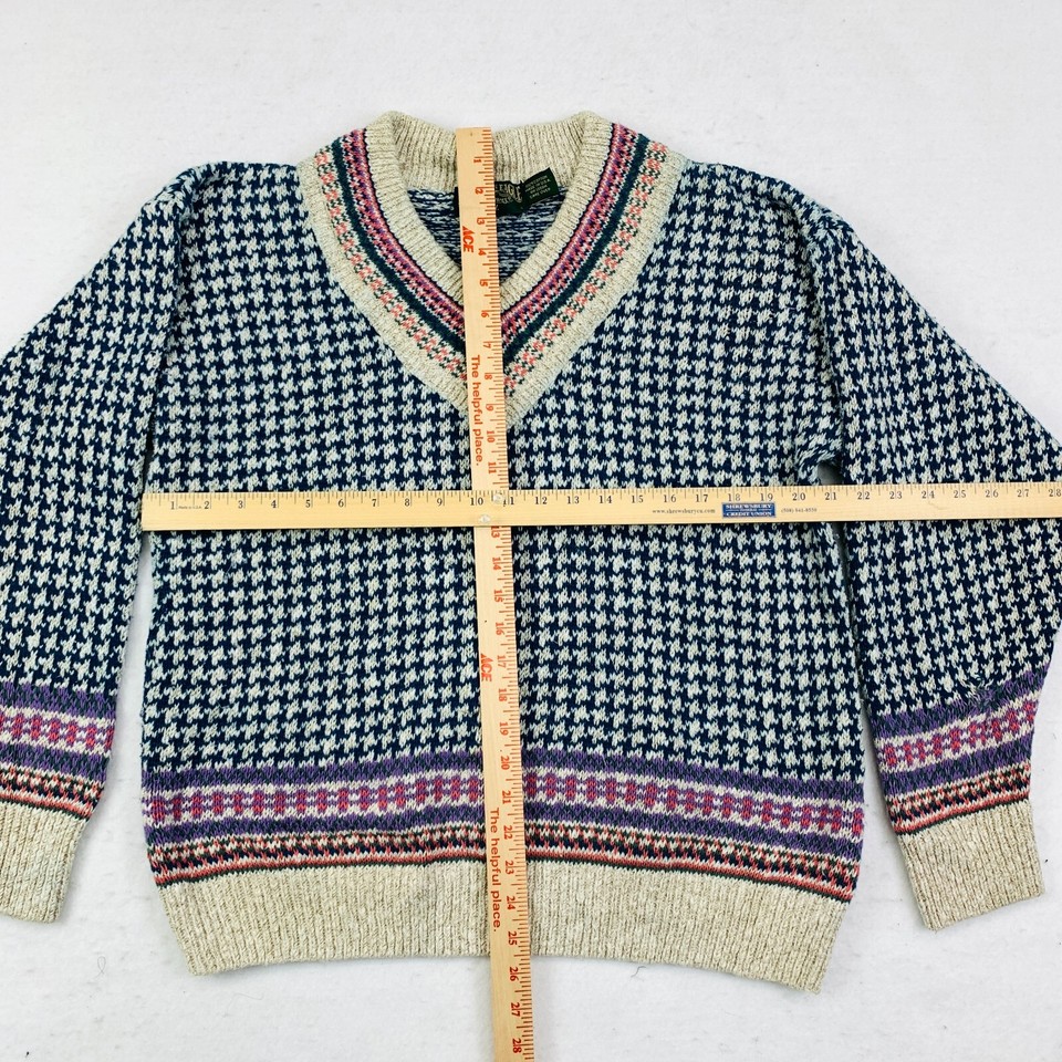 Vintage American Eagle Knit Sweater Women's Sz Large Multicolor V-Neck ...