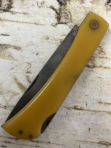 German Eye Yellow Synthetic D.R.G.M 1423923 Lockback Sodbuster Pocket ...