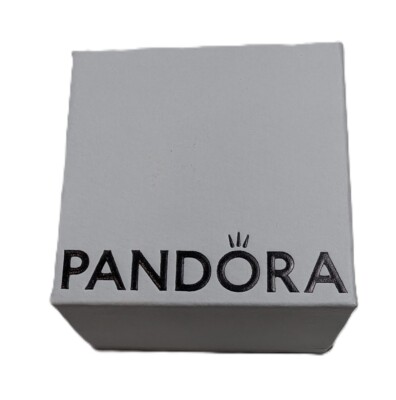 PANDORA Jewelry White & Black Velvet Empty Bracelet or Charm Gift Box ...