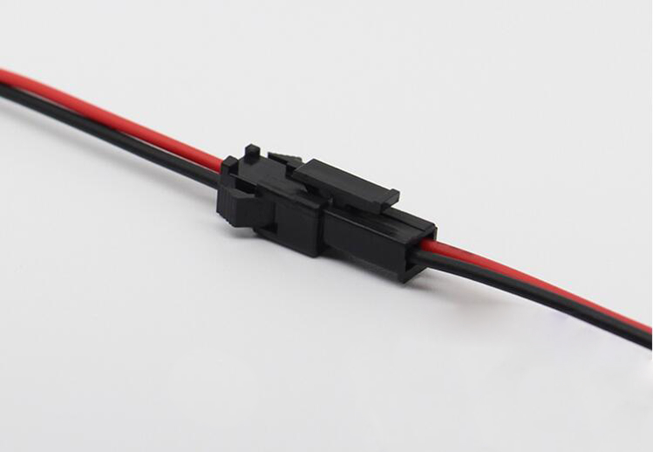 2.54mm 2 Pin Way SM Connector Plug Pre-Wired Male + Female 20/30/40cm ...