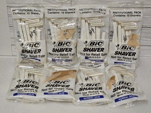 Bic Shaver SMP1099A 8 Packs Razors Normal Skin 80 Single Blade ...