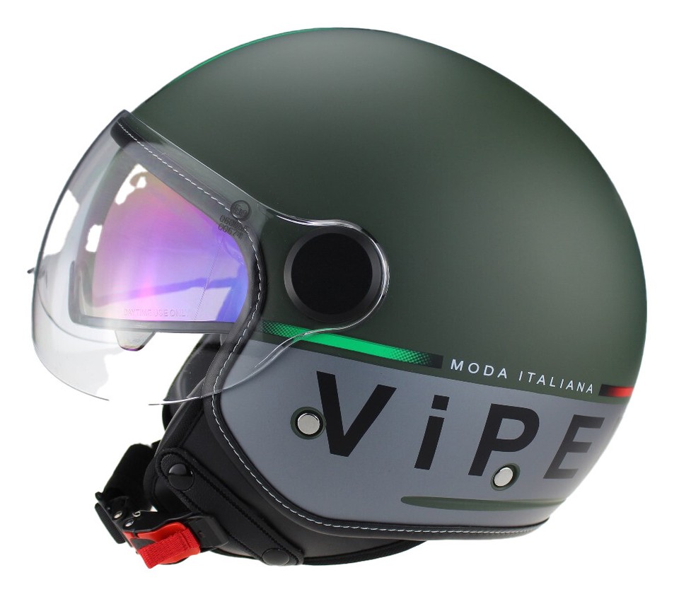 VIPER OPEN FACE RS-V19 SCOOTER MOTORCYCLE HELMET DUAL VISOR FORZA ITALY ...
