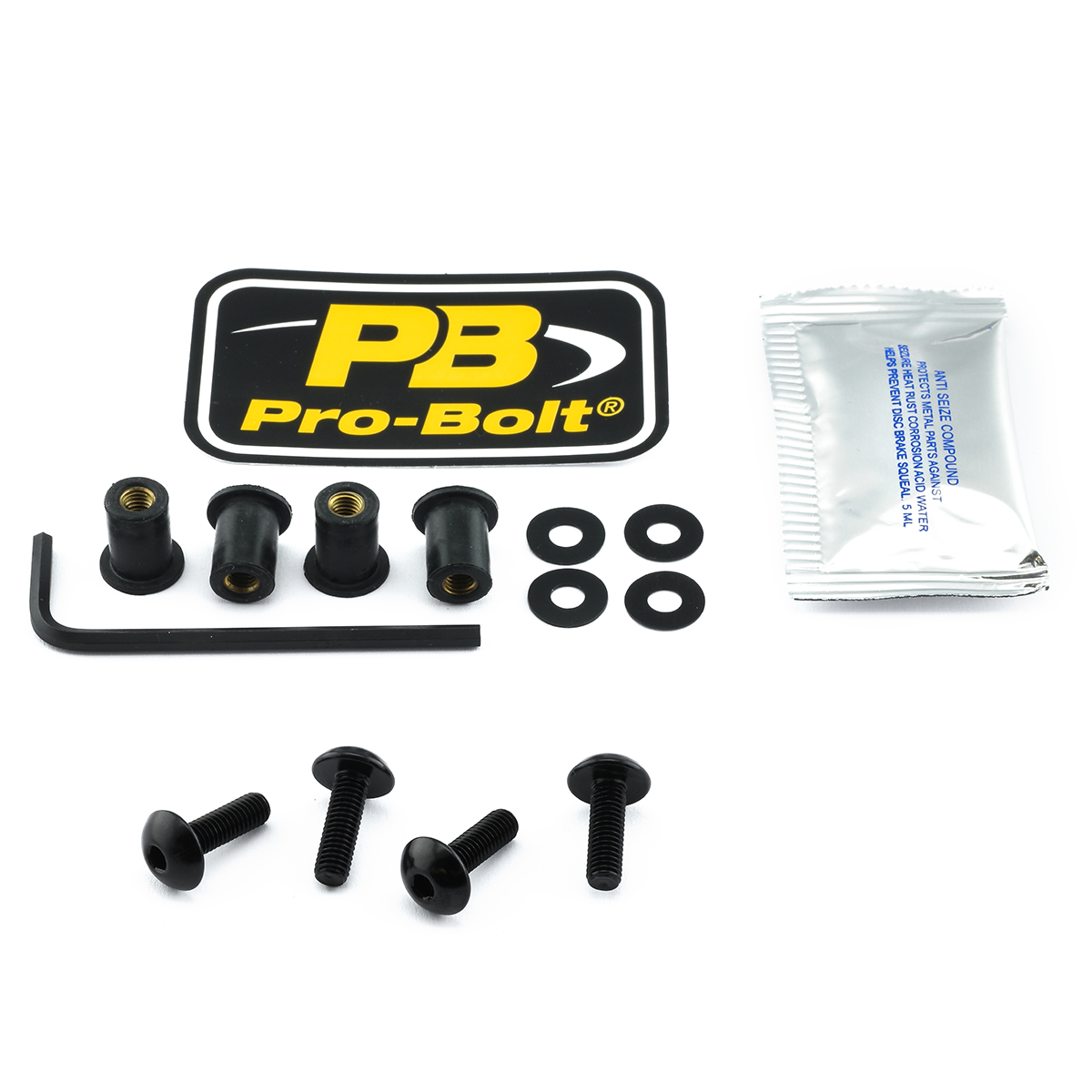 PRO BOLT SK4BK SCR KIT SCREEN 4 BLK PER SUZUKI GSX 1300 RZ HAYABUSA ...