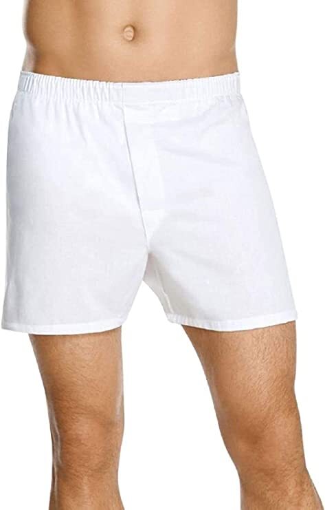 Hanes 3 Pack Men's Tag-Free White Woven Boxer Underwear, Sizes Small ...