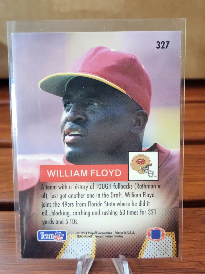 1994 Playoff Football William Floyd - RC - San Francisco 49ers - Card ...