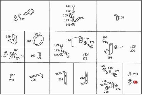 Genuine Mercedes Hose Bracket 5pcs 601 638 903 905 906 A124 0004760436 ...