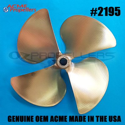 2195 ACME Ski Wake Propeller Prop 14.5 x 12 (4 Blade) Splined Left Hand ...