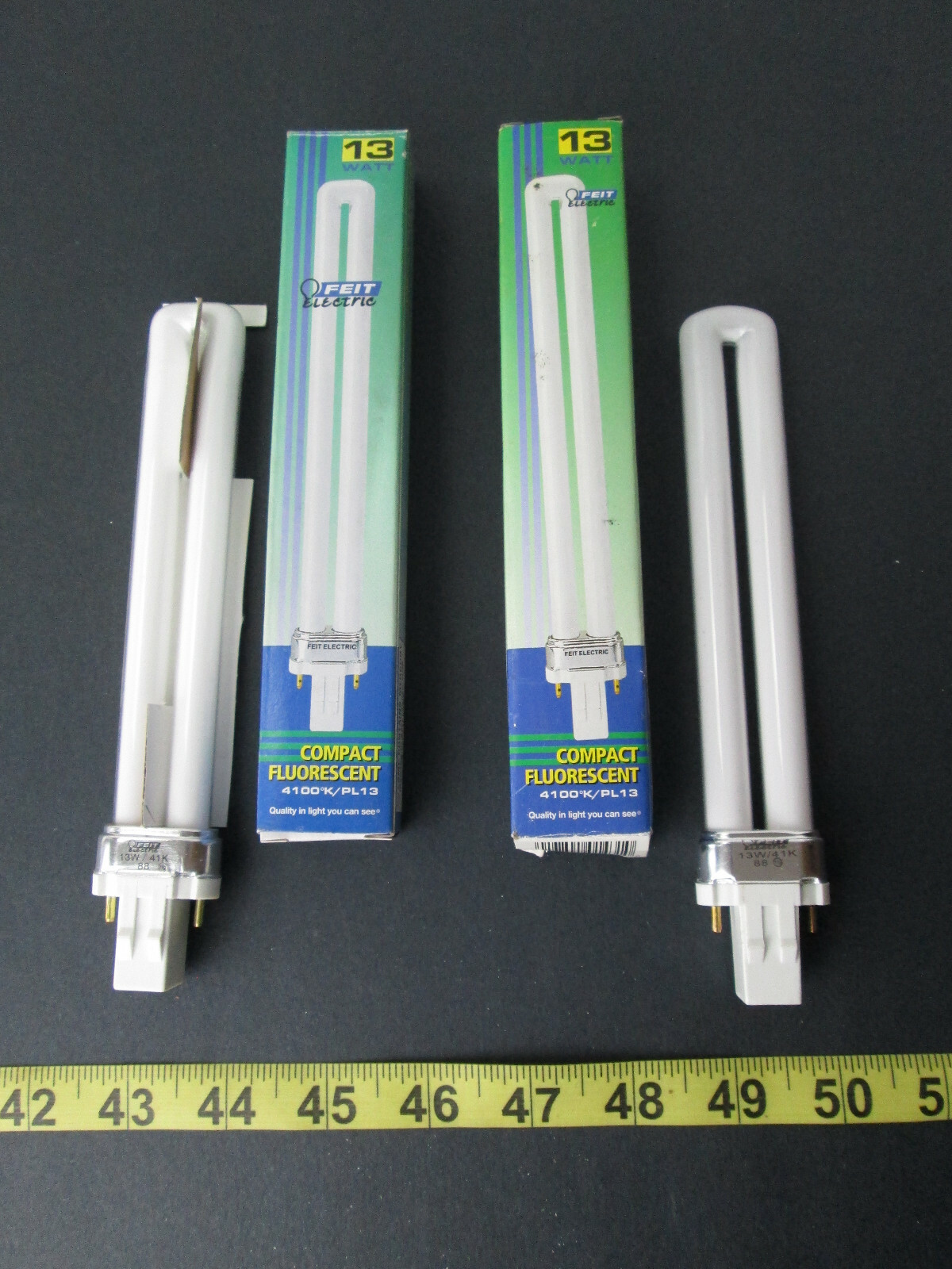 Lot of 2 New Feit Electric Compact Fluorescent Light Bulbs 13 Watt 4100 ...