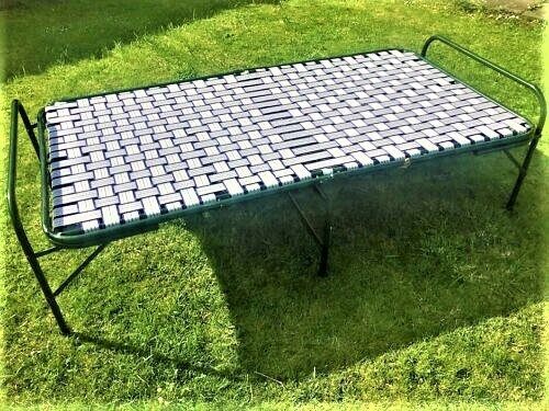 Aspect Nylon & Metal Foldable Single Bed - Indian Manja Camping Bed ...
