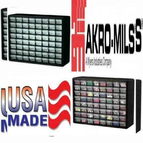 Akro-Mils 10164 64 Plastic Drawer Storage Cabinet - Black for sale ...