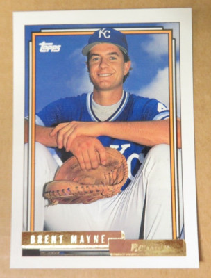 Brent Mayne 1992 Topps Gold Baseball Card # 183 Royals | eBay