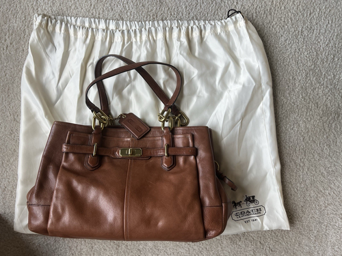 Coach Purse Chelsea Jayden Carryall Handbag 17811 Brown Leather Bag | eBay