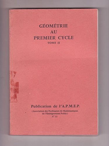 Geometrie au premier cycle tome II., Unknown | eBay