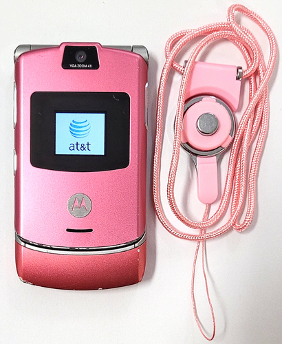 Motorola RAZR V3 - Pink and Silver ( AT&T ) Very Rare Flip Phone ...