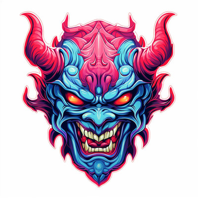 4x Car Stickers Devil Stickers 9x9 cm Cartoon Devil Stickers Car ...