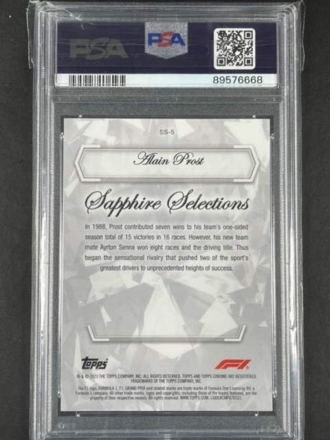 2023 Topps Chrome F1 Formula 1 Alain Prost Sapphire Selections Red /5 ...