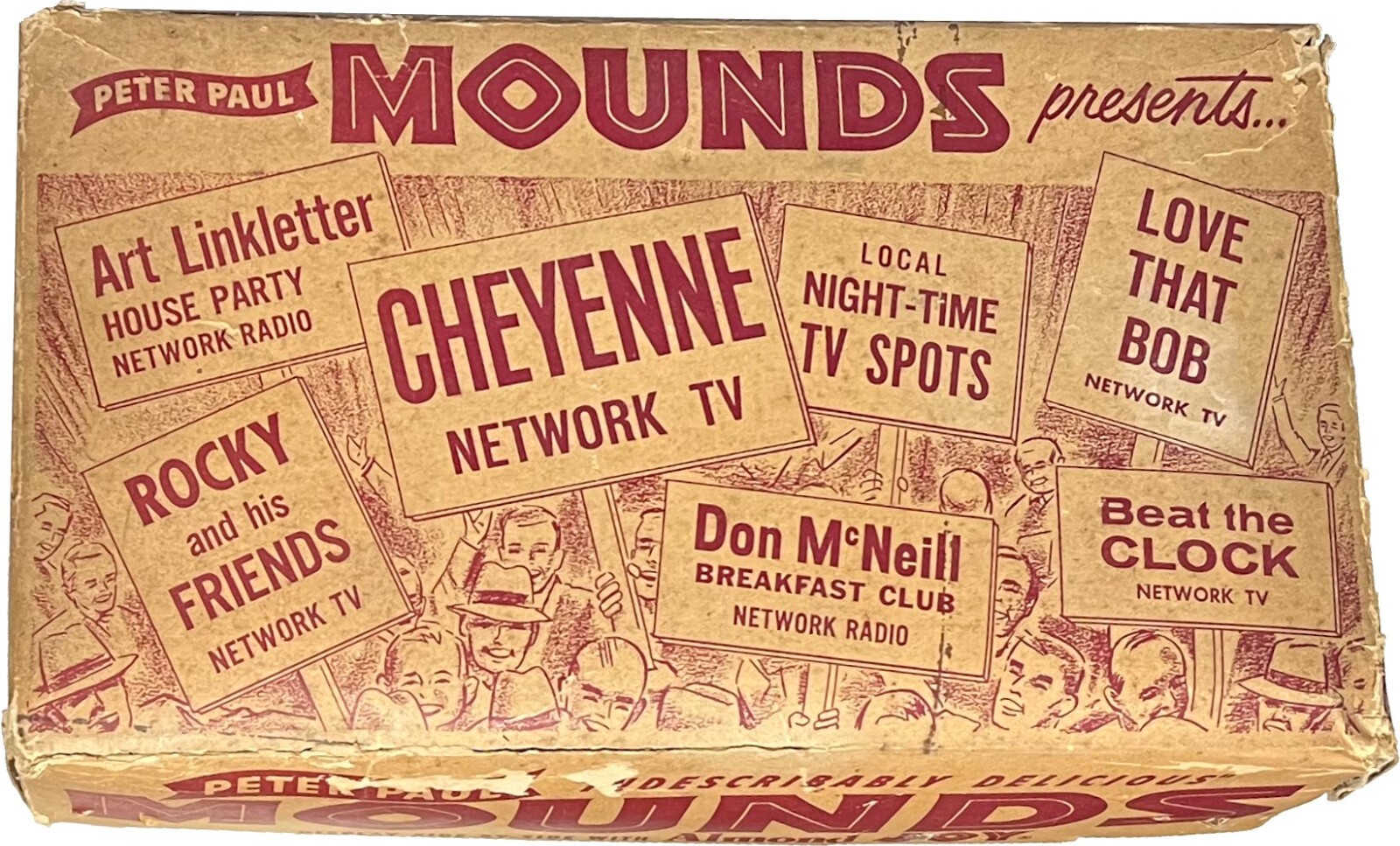Vintage Mounds candy bars box 24c size store display Peter Paul Mounds ...