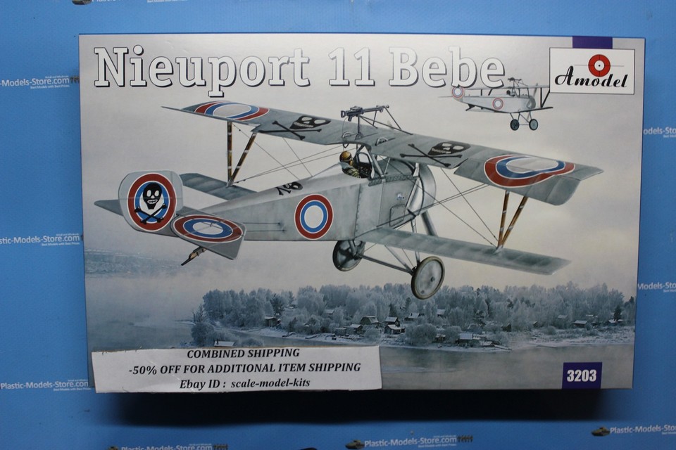 Amodel 3203 Nieuport 11 Scout Bebe French WWI Fighter model kit scale 1 ...
