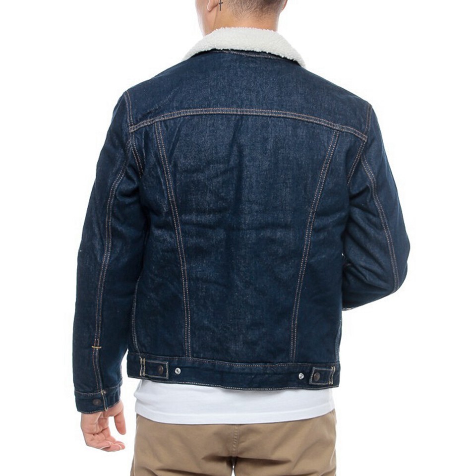 Levi's Men's Jacket Denim Sherpa Lined Insulated Trucker Denim Jacket ...