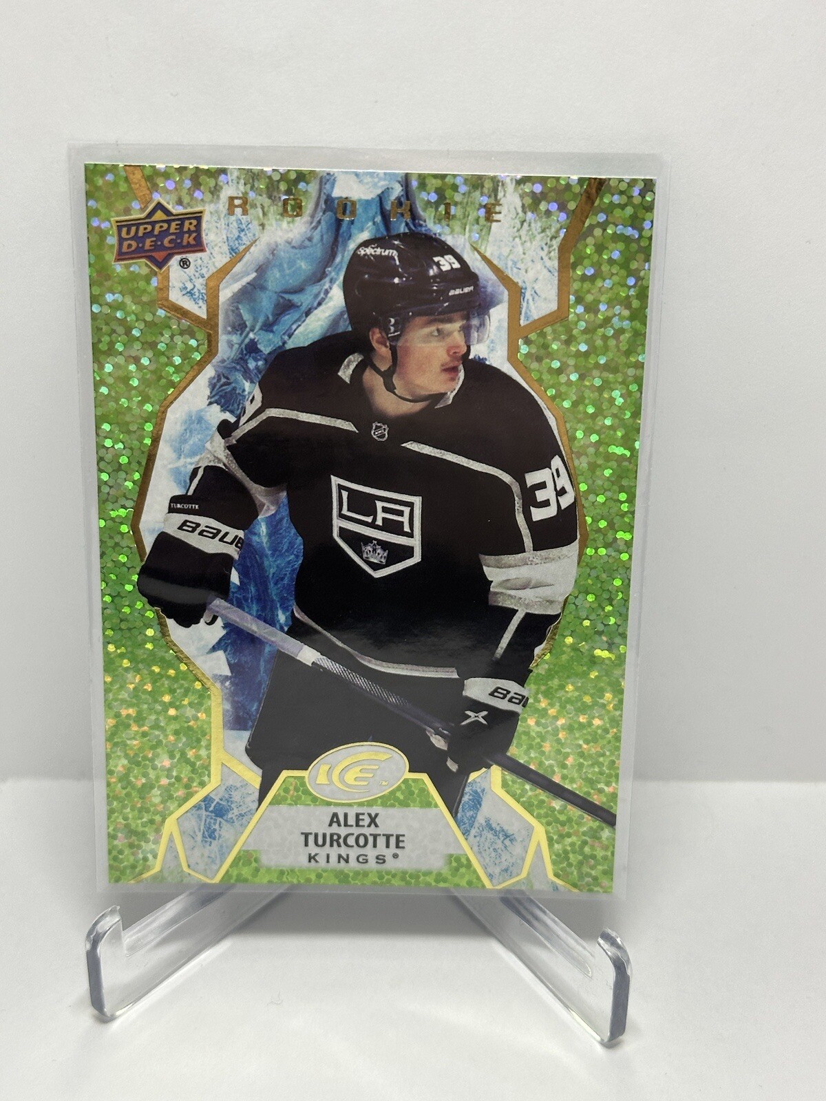 2021-22 UD Ice Base Green Rookies #143 Alex Turcotte - Los Angeles ...