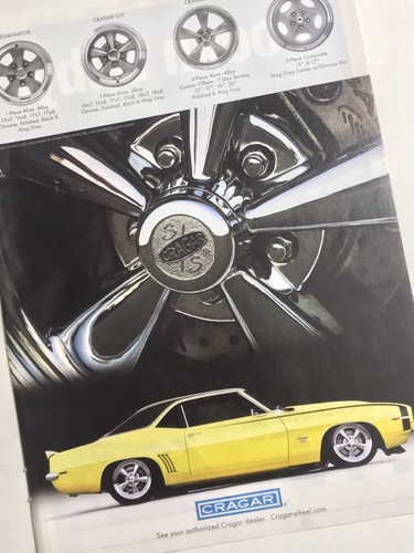 2009 Cragar S/S Print Ad Custom Wheels Yellow Camaro SS Custom Race ...
