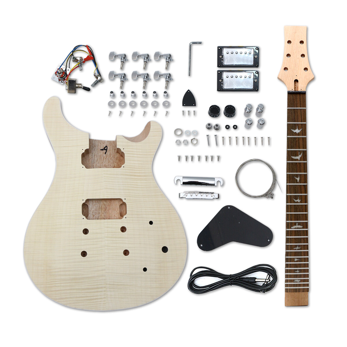Electric Guitar Kit build on own PRS style HH pickups for 22 fret 24.75 ...