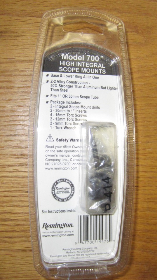 Remington 700 High Integral Scope Mounts 1" & 30 MM | eBay