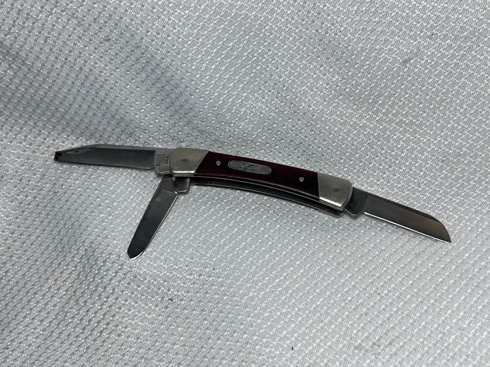 Vtg 1991 Buck 703+ Colt Folding Three Blade Pocket Knife USA | eBay