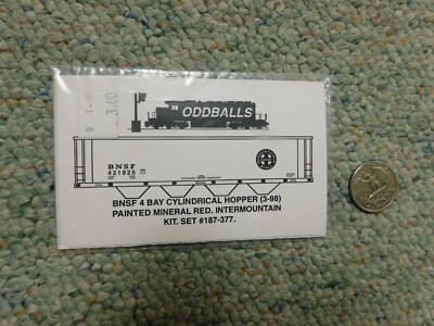 Oddballs decals HO #187-377 BNSF 4 bay cylindrical hopper ZZ42 | eBay