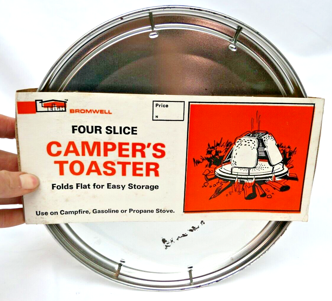 Vintage Bromwell 4 Slice Camper's Toaster-Folds Flat for Easy Storage 9 ...